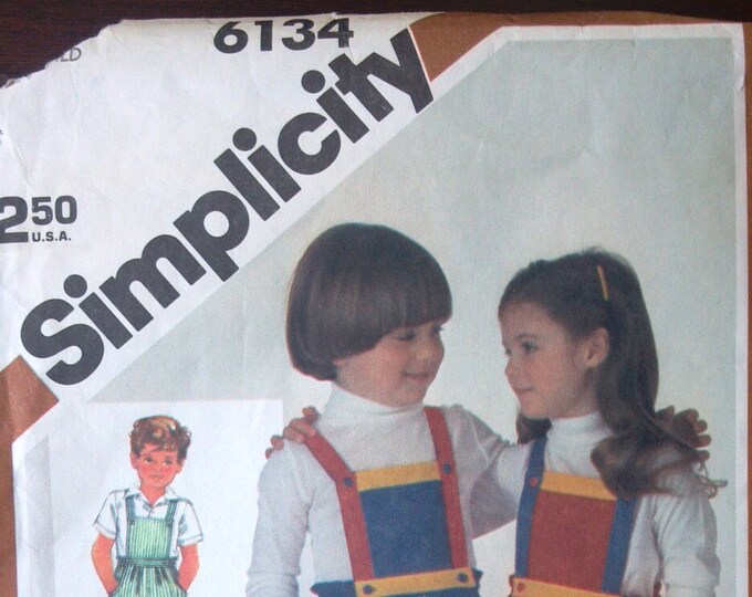 Simplicity 6134 Pattern for Child's Overalls & Sundress, Size 3 ...