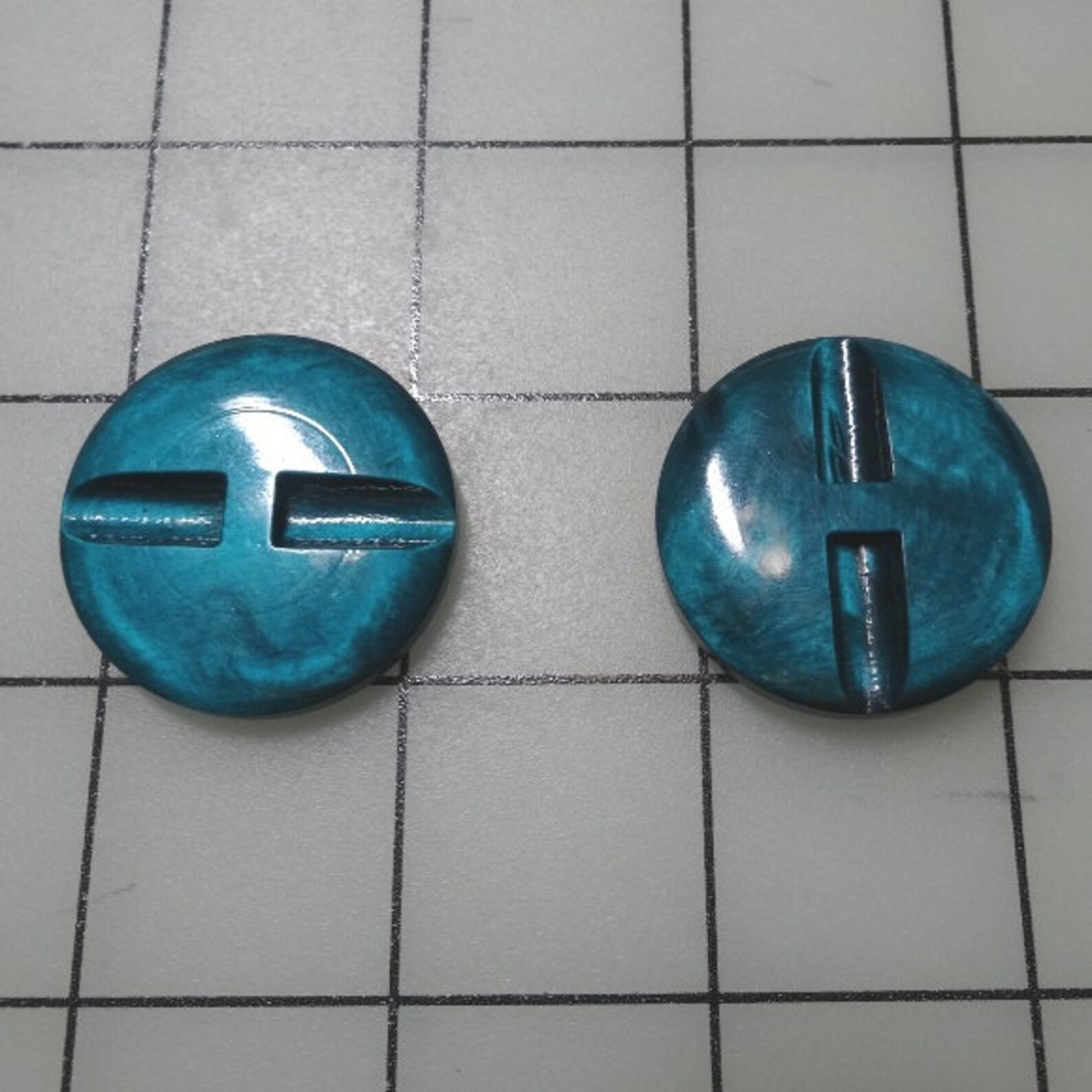 Two Shank Buttons in Marbleized Green 1 5/16 Inch For Coat | Etsy