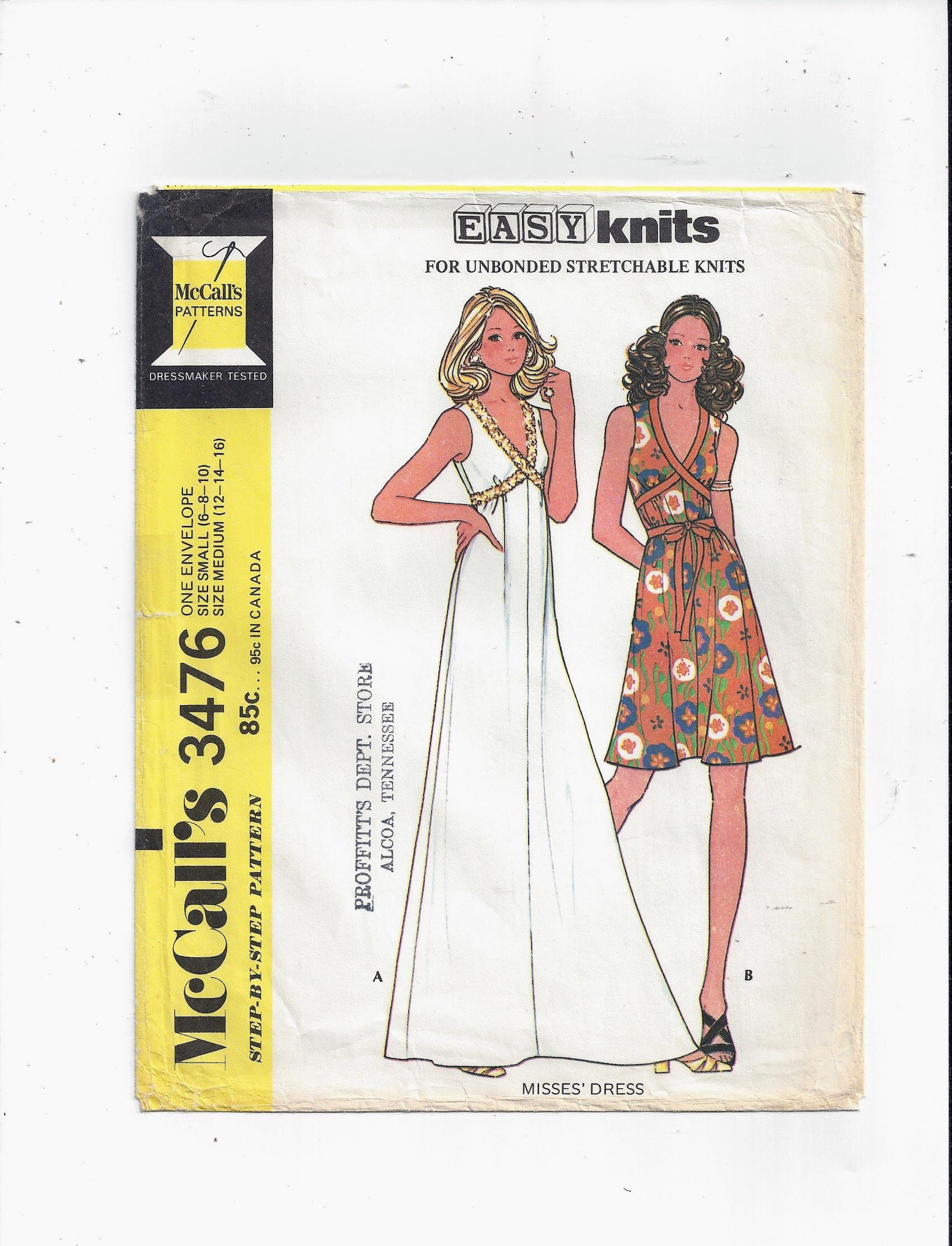 Mccall's 3476 Pattern for Misses' Dress for Knits - Etsy