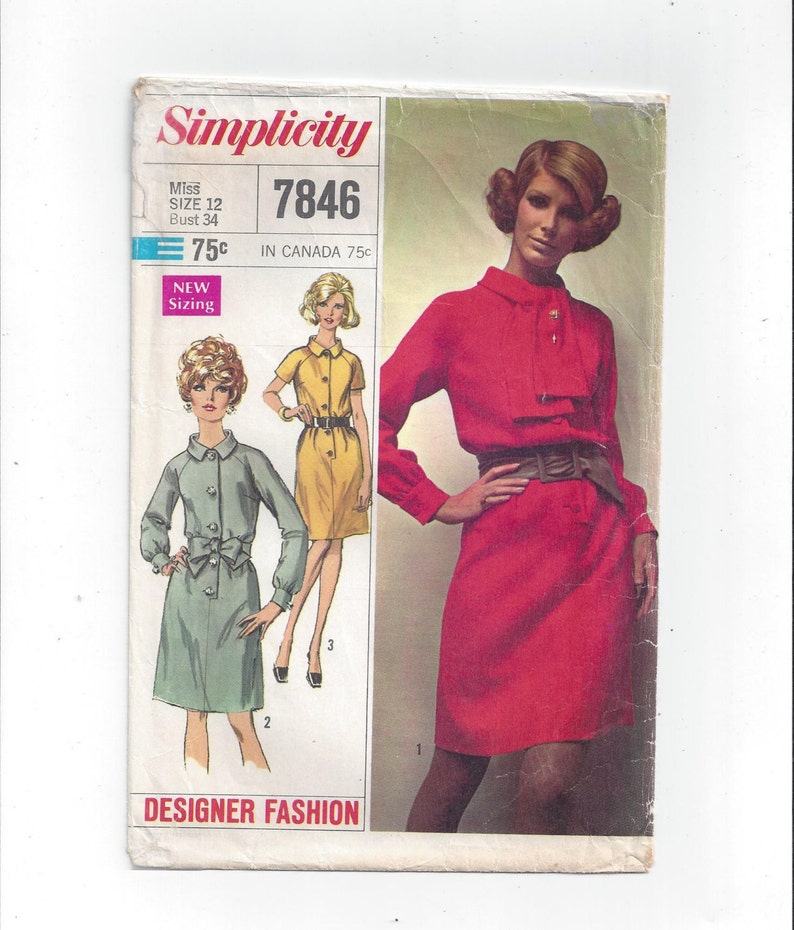 Simplicity 7846 Pattern for Misses' Designer Fashion Dress, Size 12 ...