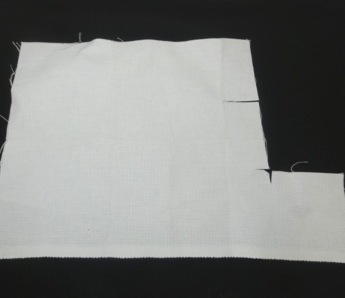 Cross Stitch Aida Cloth Fabric in White, 14 Count, All Cotton, 12 X 12 ...