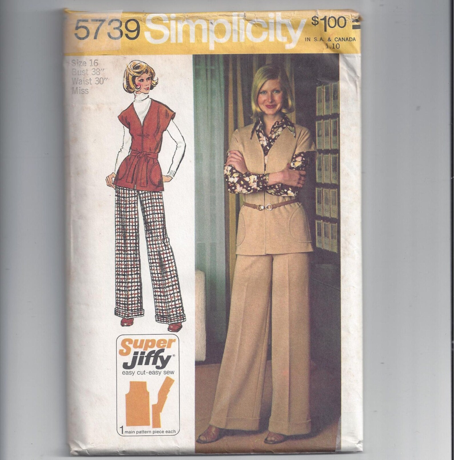 Simplicity 5739 Pattern for Misses Unlined Jacket & Pants - Etsy