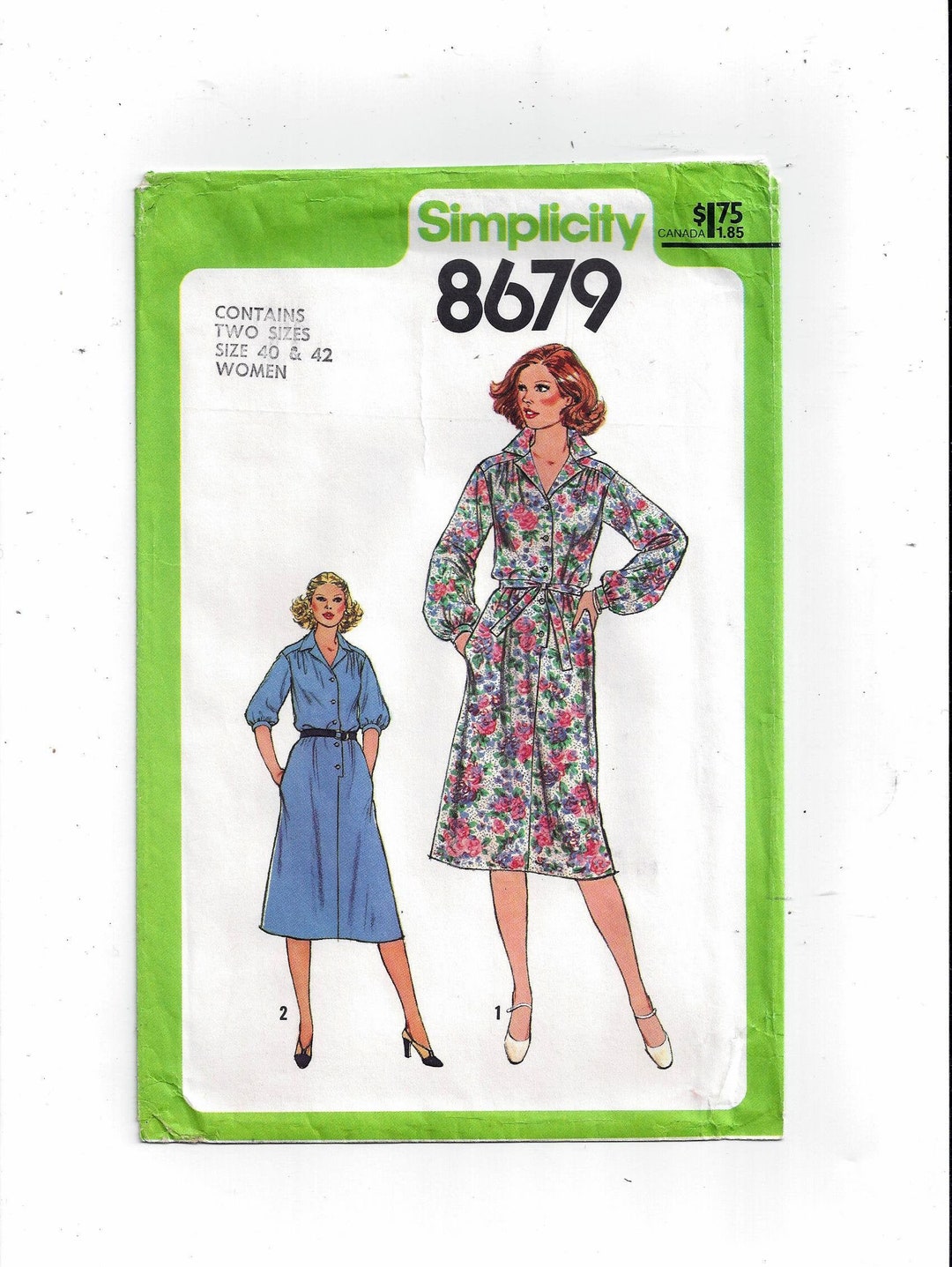 Simplicity 8679 Pattern for Women's Dress & Tie Belt, Plus Sizes 40, 42 ...