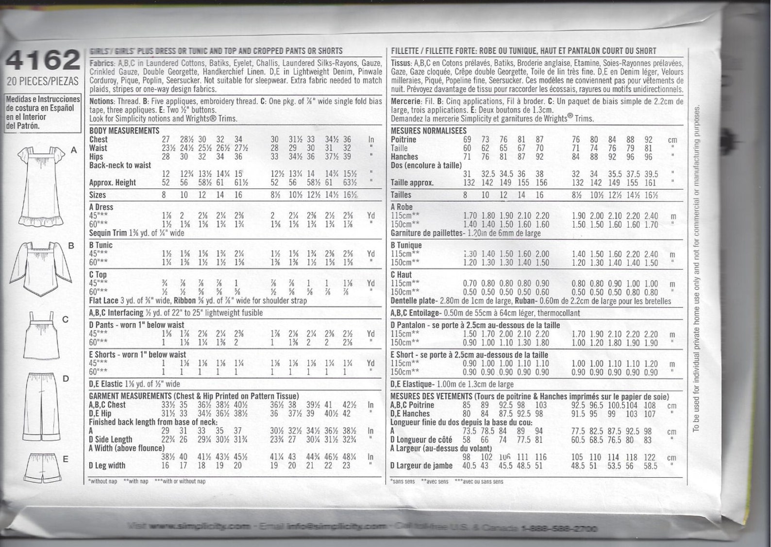 Simplicity 4162 Pattern for Girls' Pleated Skirt, Top & Jacket, Size 7 ...