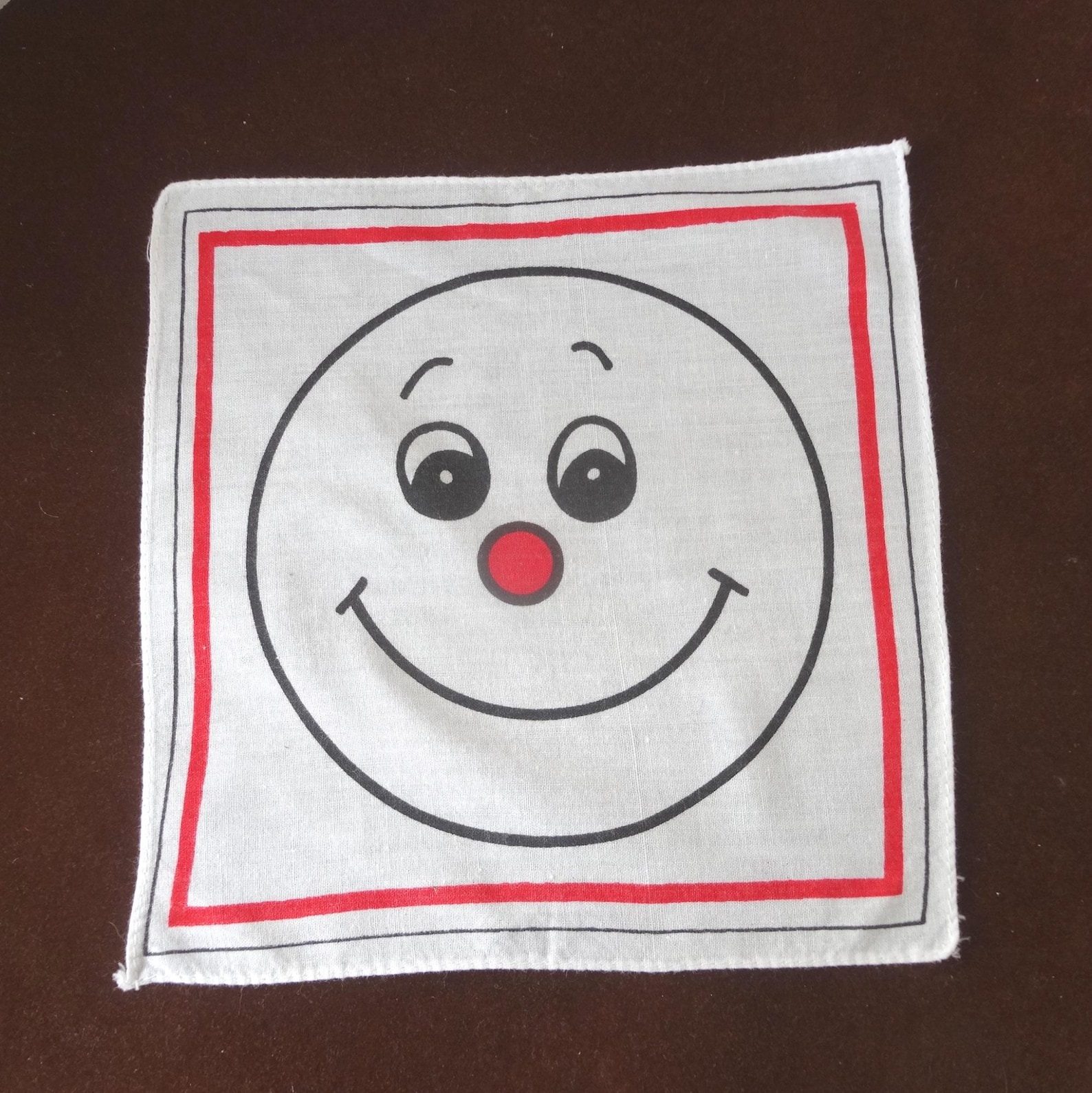 Happy Smiley Face Child's Handkerchief, 8.25 X 8 1/8 Inches, Cotton ...