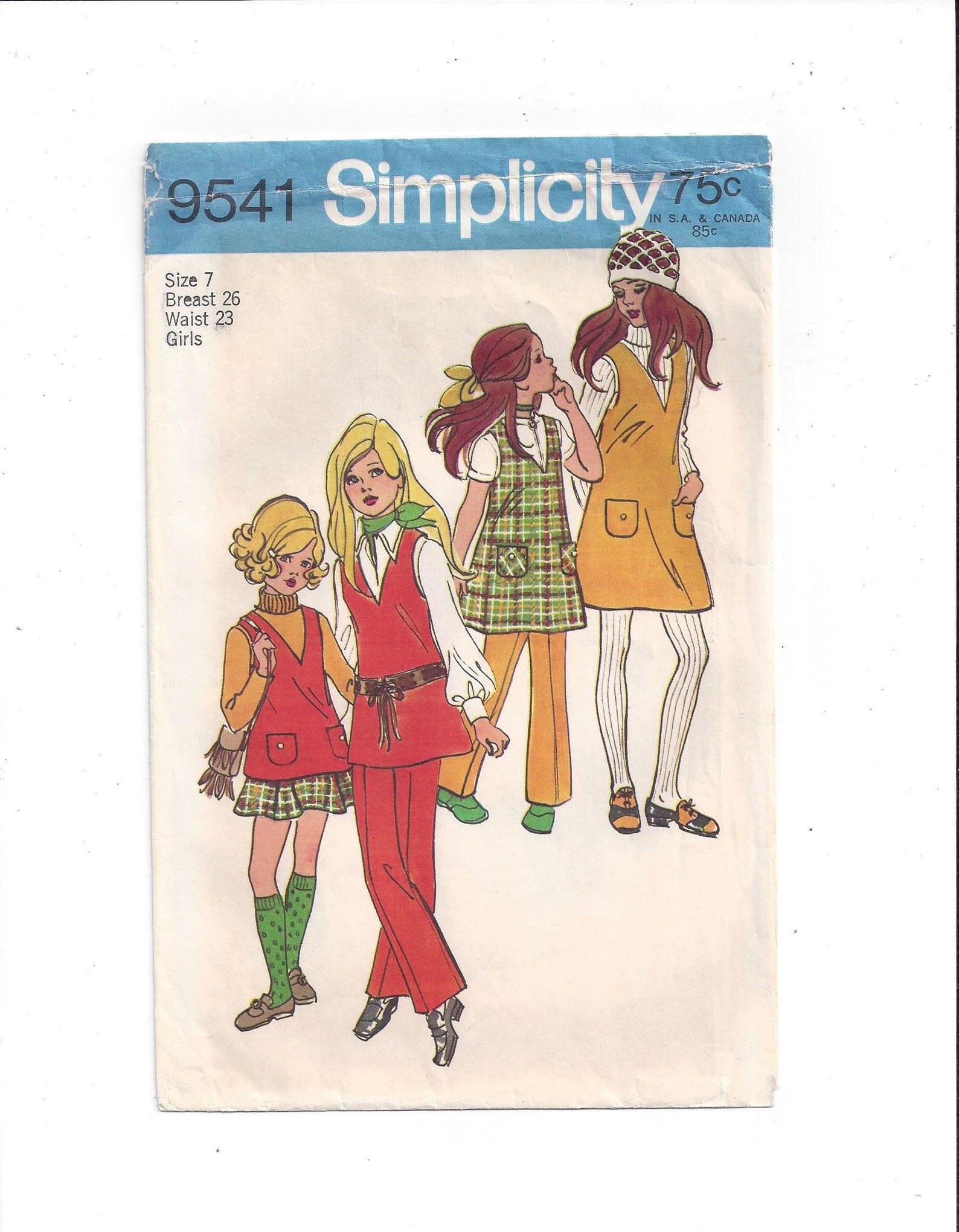 Simplicity 9541 Pattern for Girls' Jumper, Tunic, Skirt, Pants, Size 7 ...