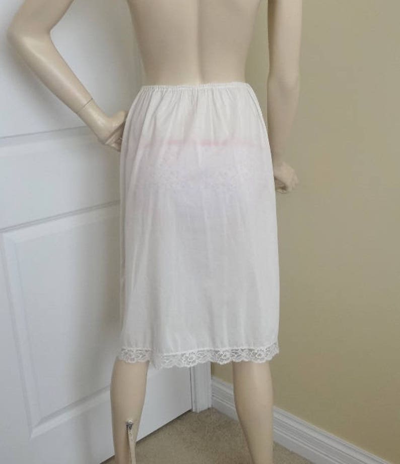 1960s Back Lined Half Slip in White With 1.5 In. Lace Trim & | Etsy