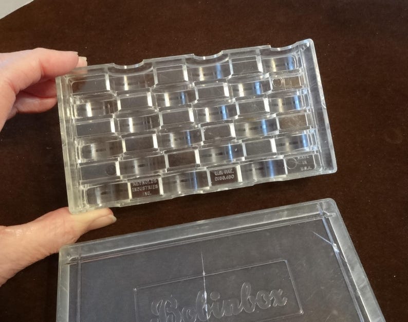 Plastic Bobbin Box by Reynolds Industries, Holds 18, "bobinbox." Sewing ...