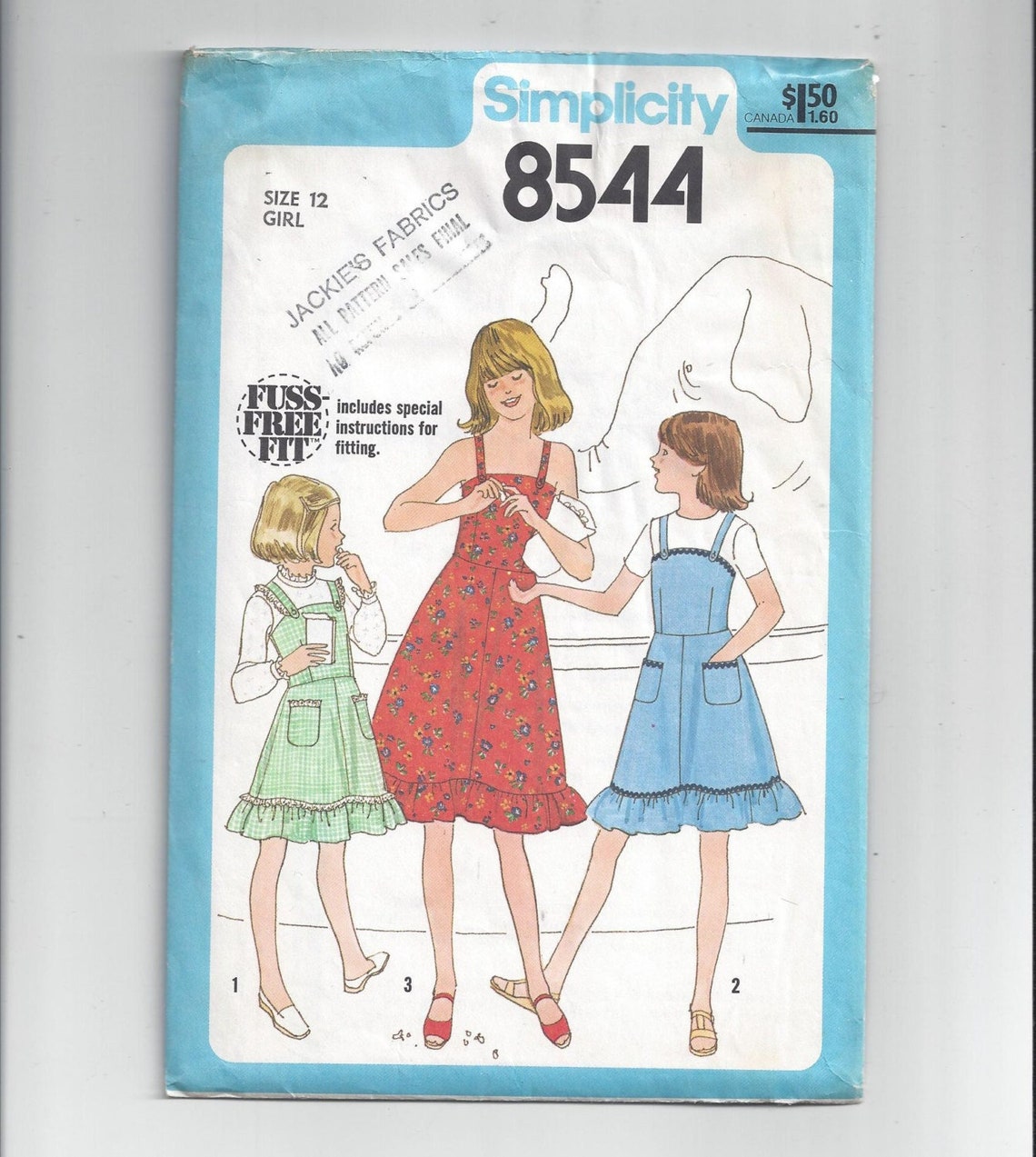 Simplicity 8544 Pattern for Girls' Sundress or Jumper A - Etsy