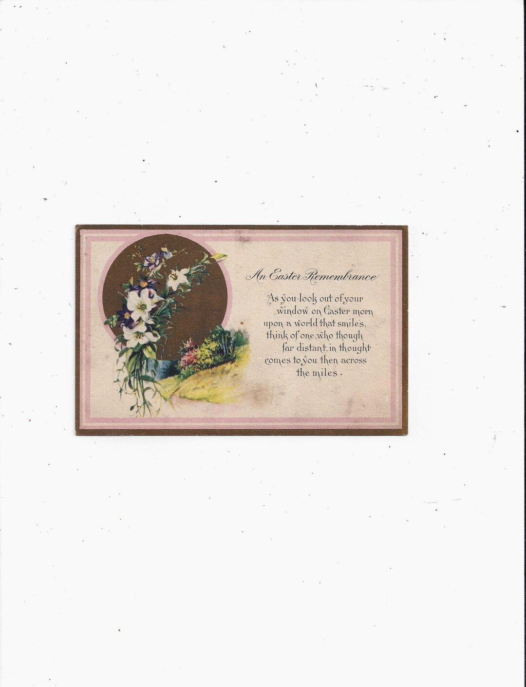 Easter Remembrance Greeting Postcard, Unposted, Early 20th Century ...