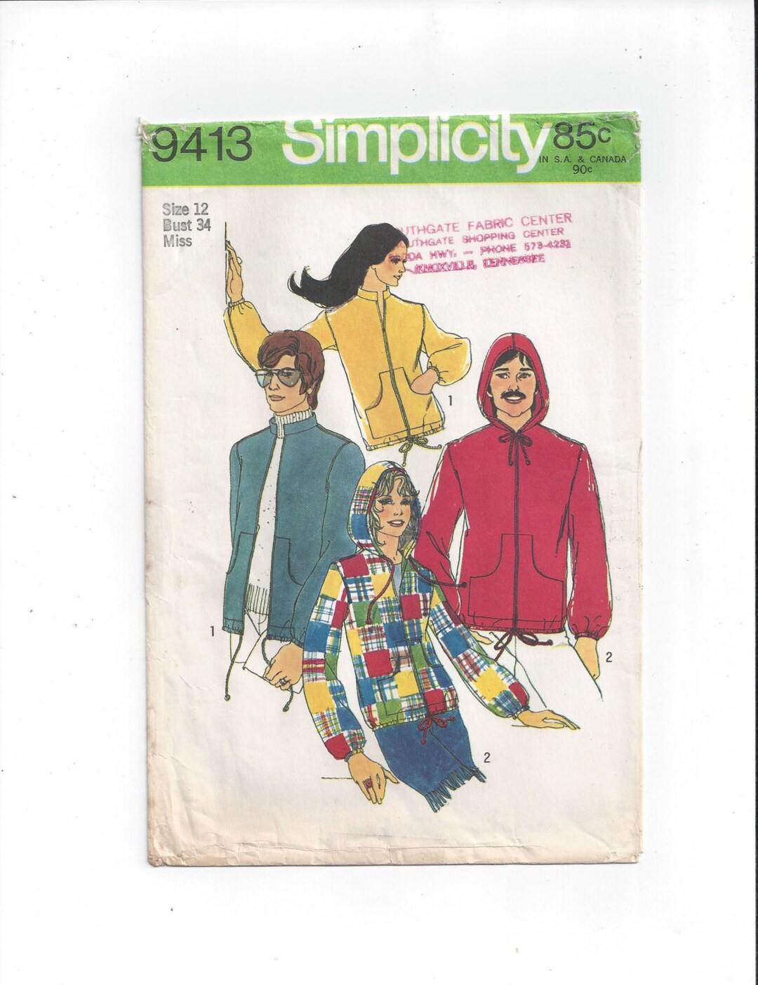 Simplicity 9413 Pattern for Misses' Set of Jackets, Size 12, From 1971 ...