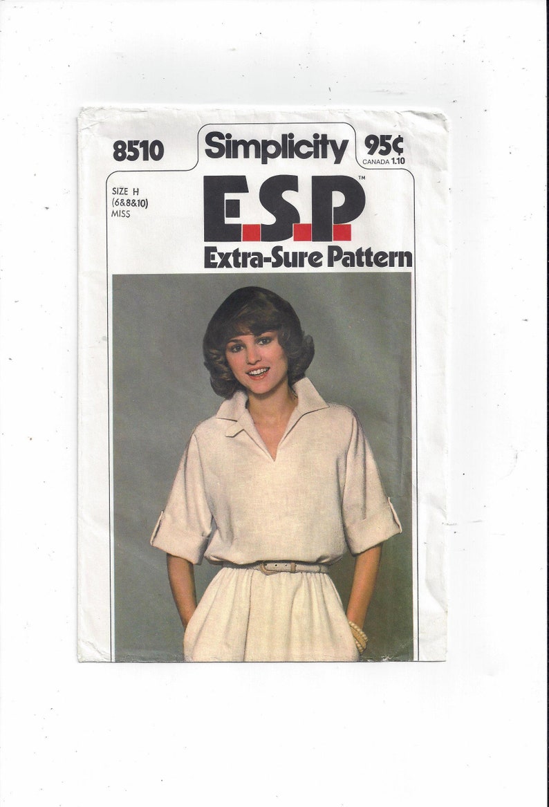 Simplicity 8510 E.S.P. Extra Sure Pattern for Misses' - Etsy