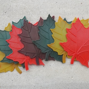 7 Roger's Product Fall Colored Leaves, Textured Plastic With Raised ...