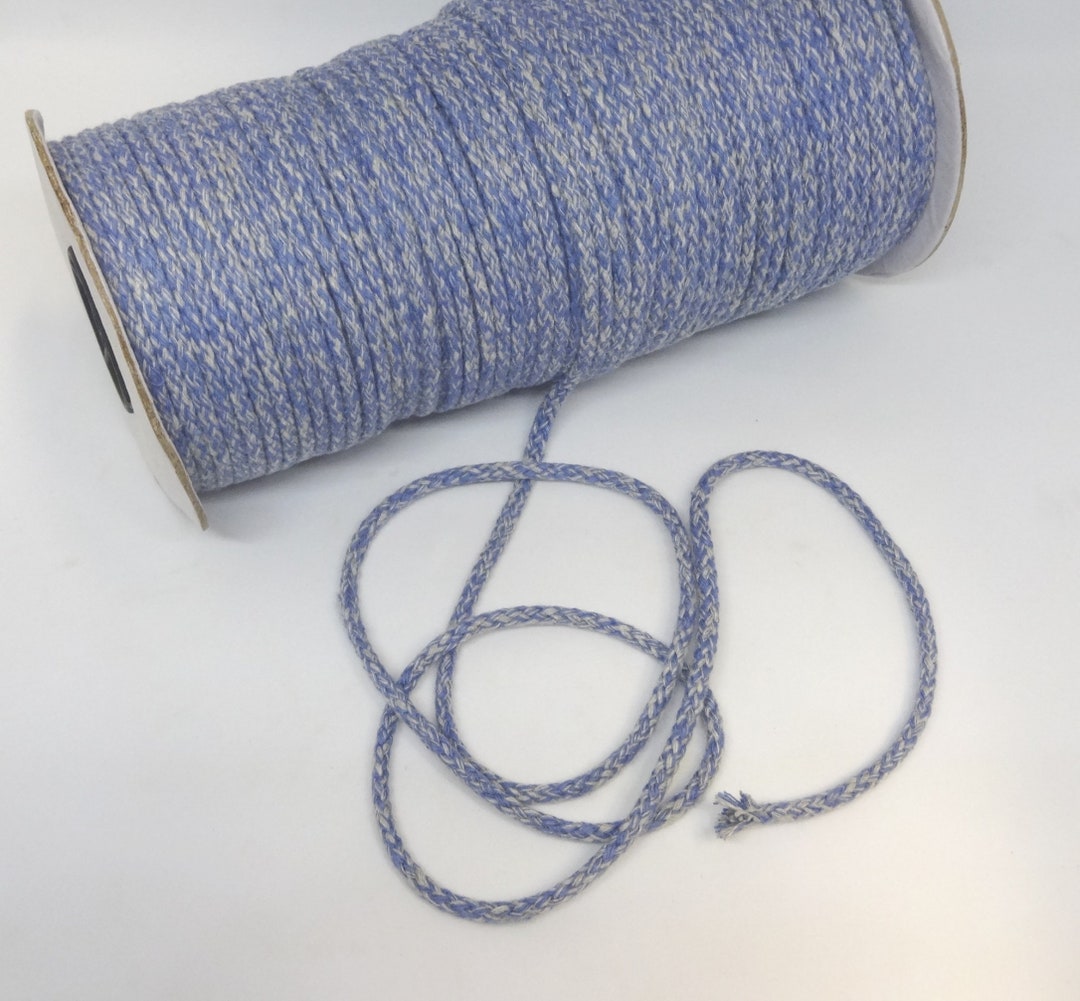 Lt. Denim Heather Cotton Drawstring Cord, in 2-YARD INCREMENTS, No Core ...