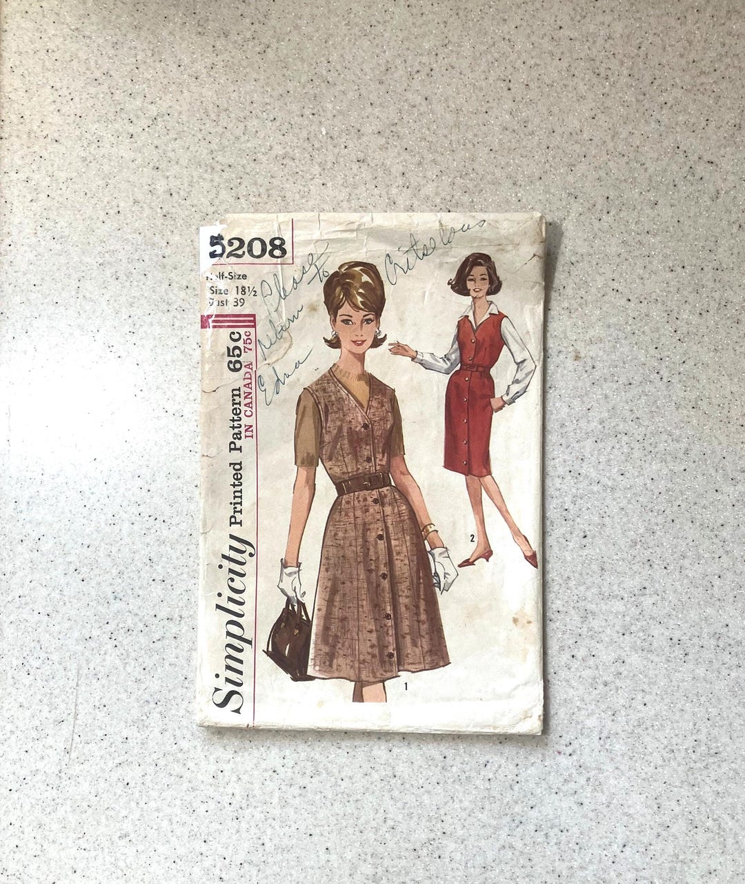 Simplicity 5208 Pattern for Misses' Jumper in 2 Skirt Versions, Size 18 ...