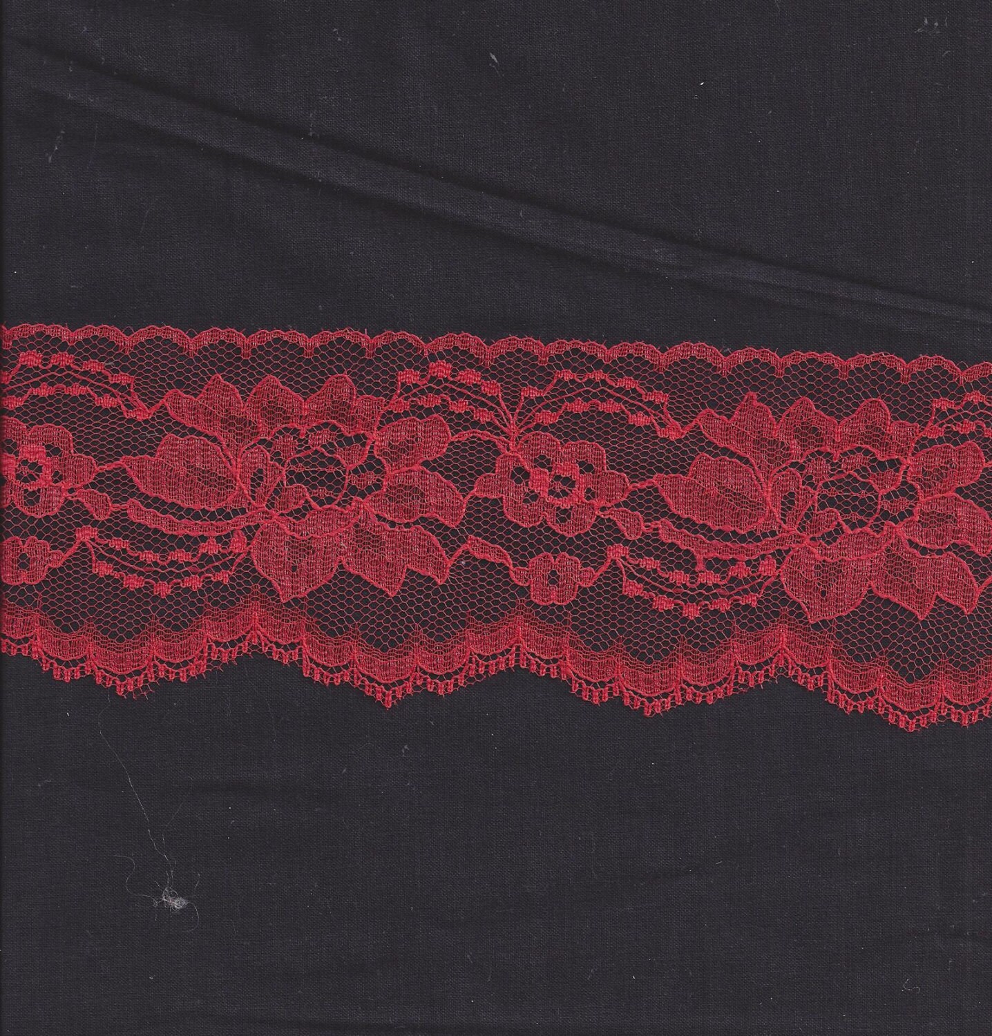 Red Flat Raschel Lace 3 Inches Wide BY the YARD Polyester - Etsy