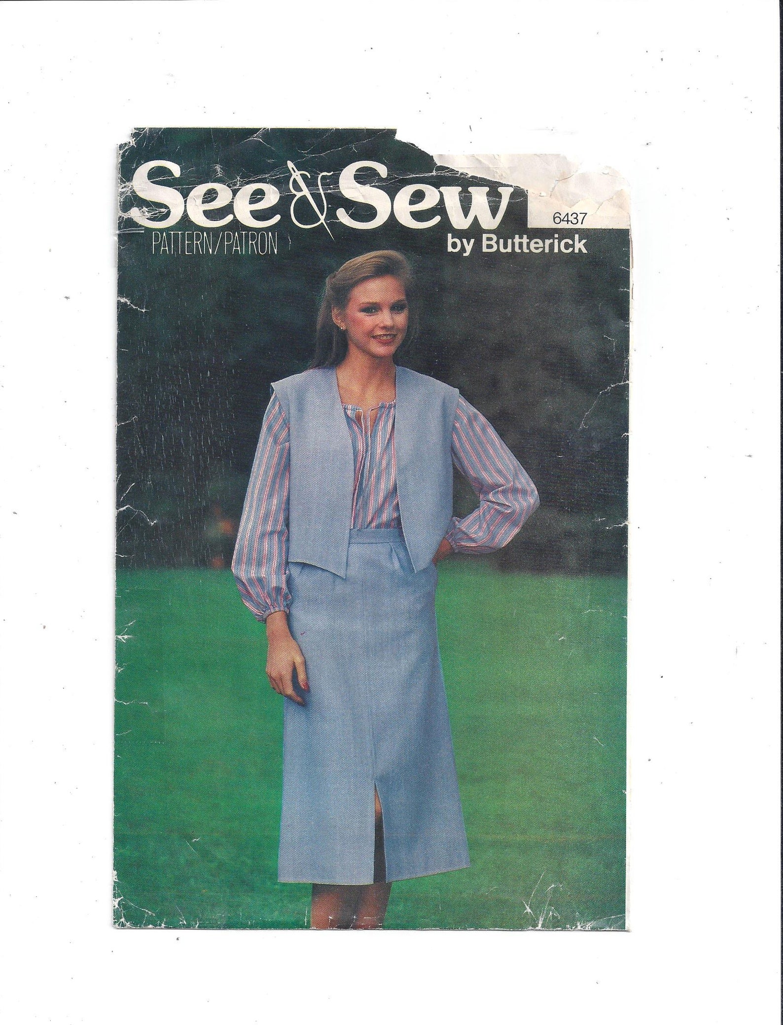 See & Sew 6437 Pattern for Misses' Vest, Skirt, Size 10, From 1980s ...