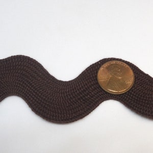 Brown Jumbo Rick Rack, 1.4 Inch Wide Poly Fun Trim, BY the YARD, Sewing ...