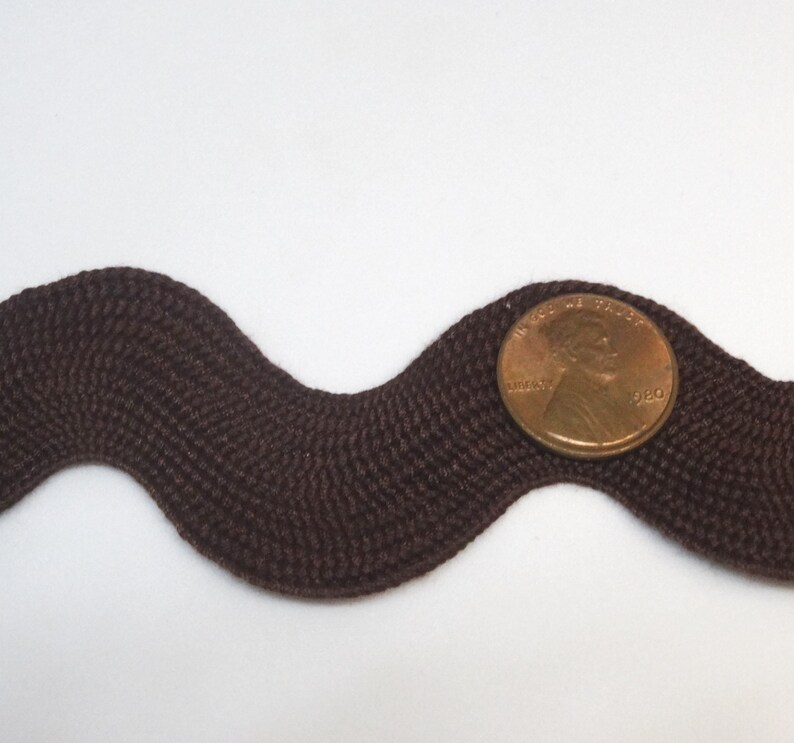 Brown Jumbo Rick Rack 1.4 Inch Wide Poly Fun Trim BY the - Etsy