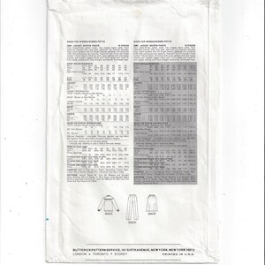 Butterick 3981 Pattern for Misses' Jacket, Skirt, Pants, FACTORY FOLDED ...