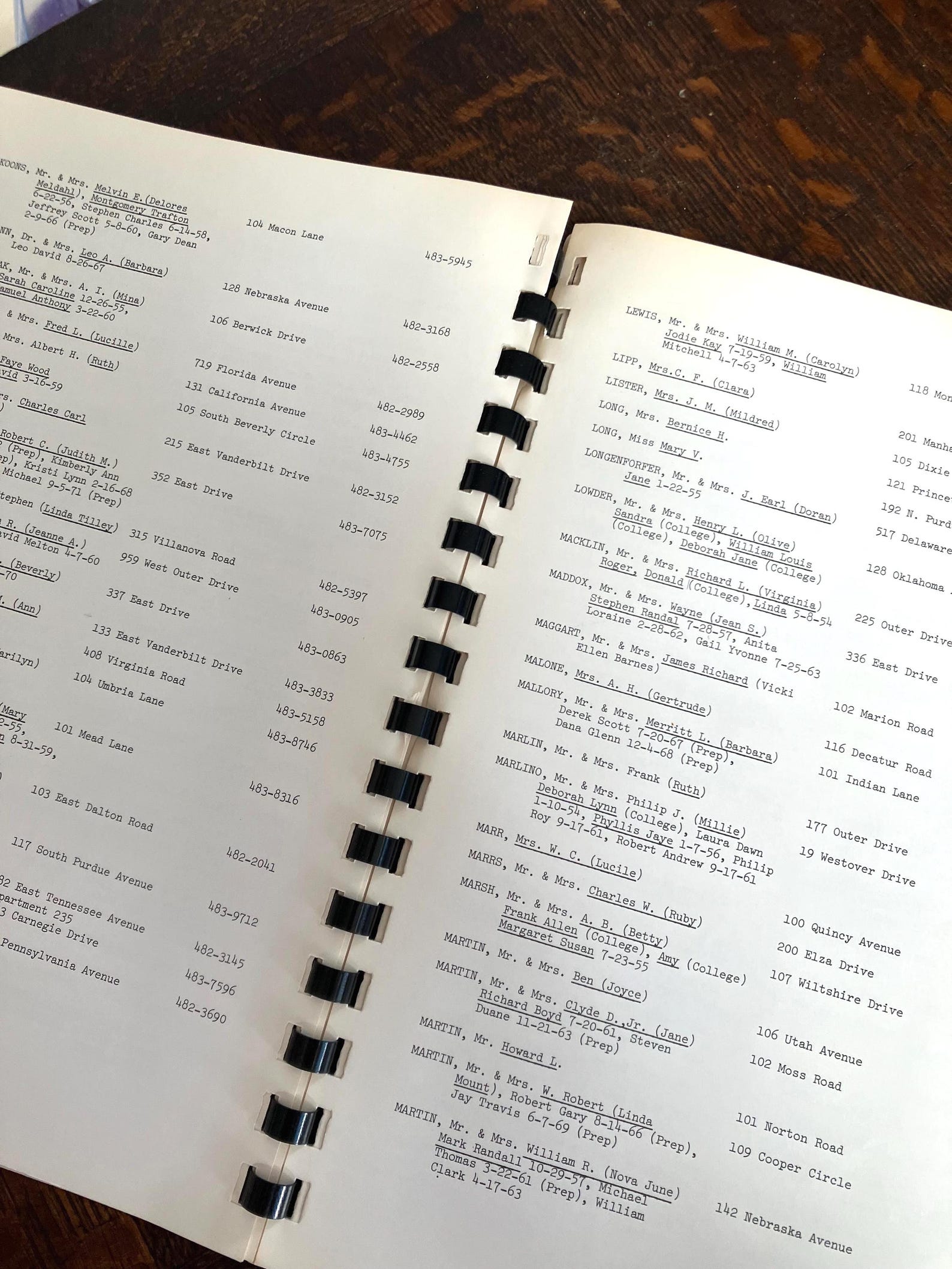 1970 Vintage Church Directory From First United Methodist Church, Oak ...