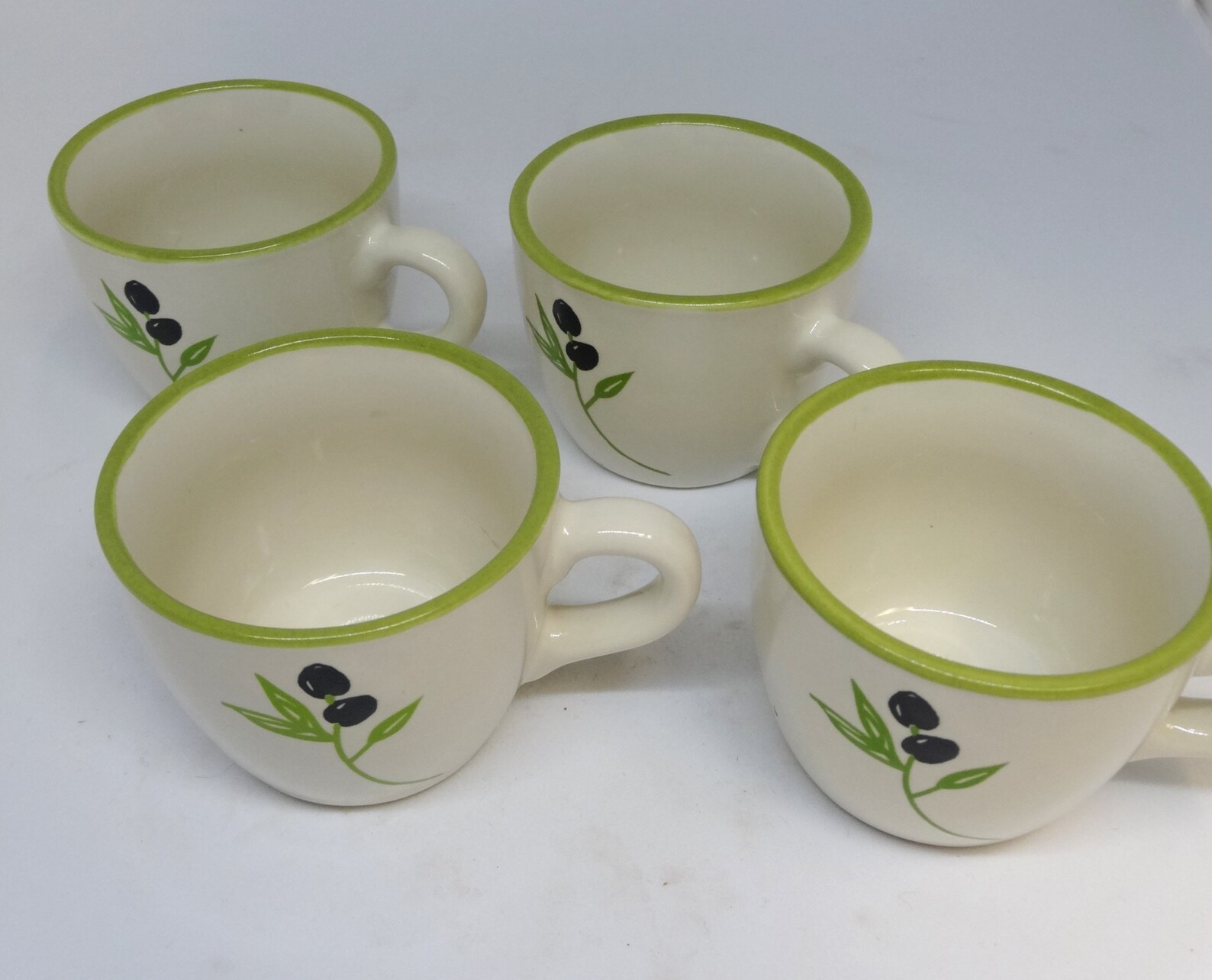 Set of 4 Hand Painted MSRF Inc. Demitasse Cups Black - Etsy