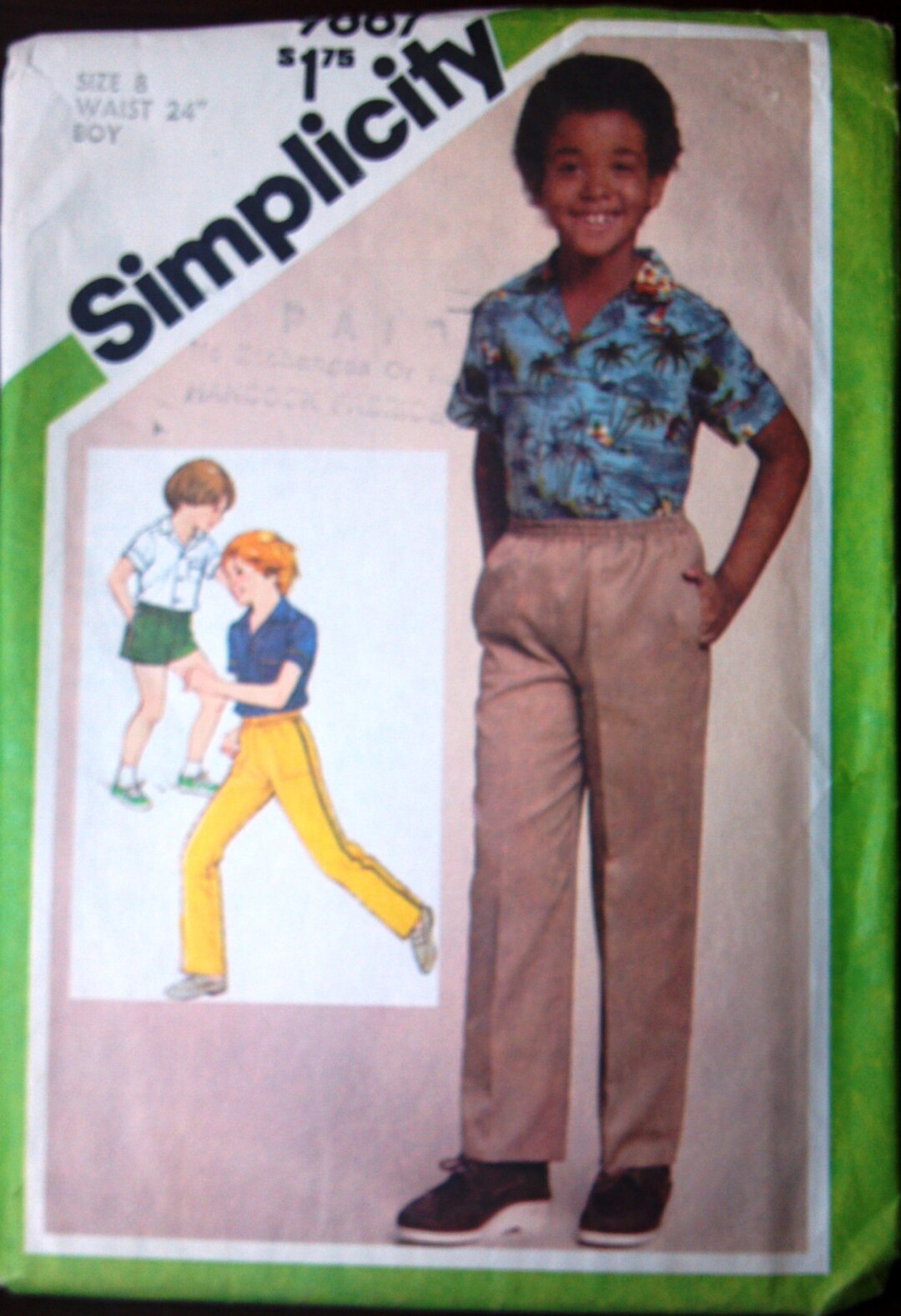 Simplicity 9887 Pattern for Boys' Shirt, Pants, Shorts, Size 8, From ...