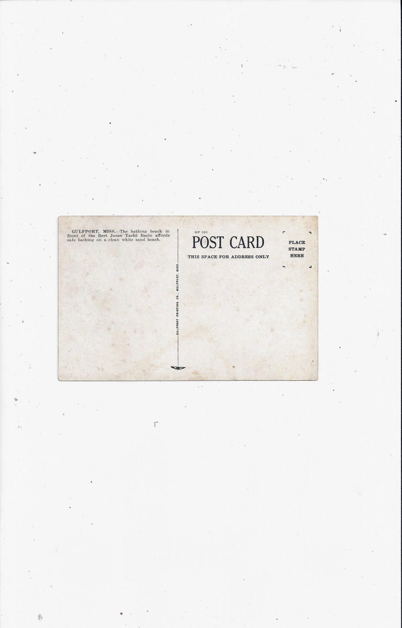 1940s Postcard of Bert Jones Yacht Basin, Gulfport, Mississippi ...
