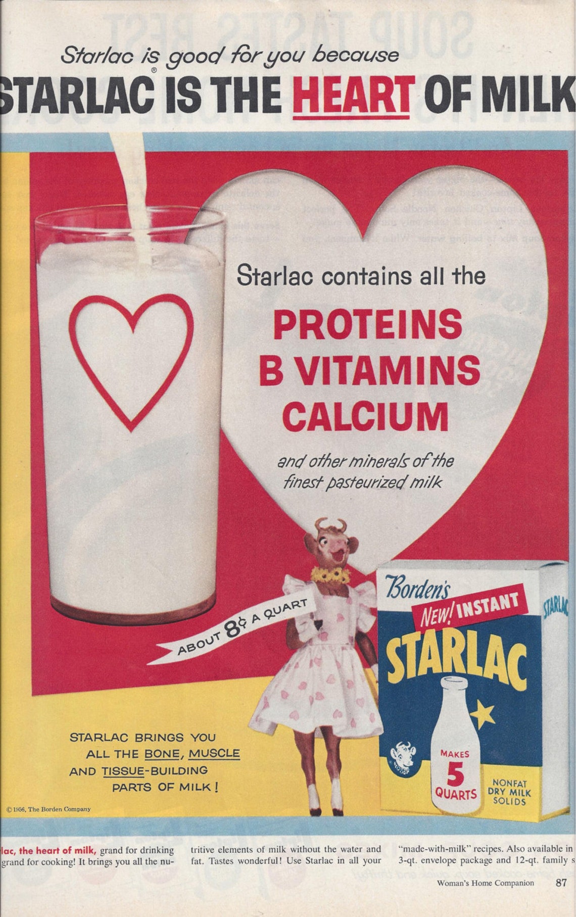 REDUCED Sale. 1956 Color Magazine Ad for Starlac Instant - Etsy