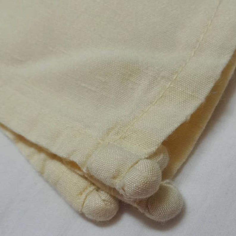 4 Vintage 1980s Linen Look Cream Color Dinner Napkins With - Etsy