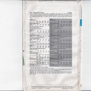 Butterick 5375 Pattern for Misses' Ruffled Skirt in 2 Lengths & Scarf ...