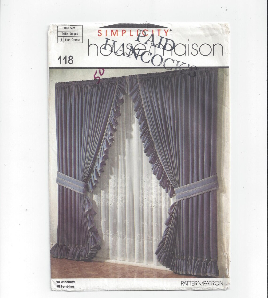 Simplicity House 118 Pattern for 10 Window Treatments, Shirred, Theatre ...