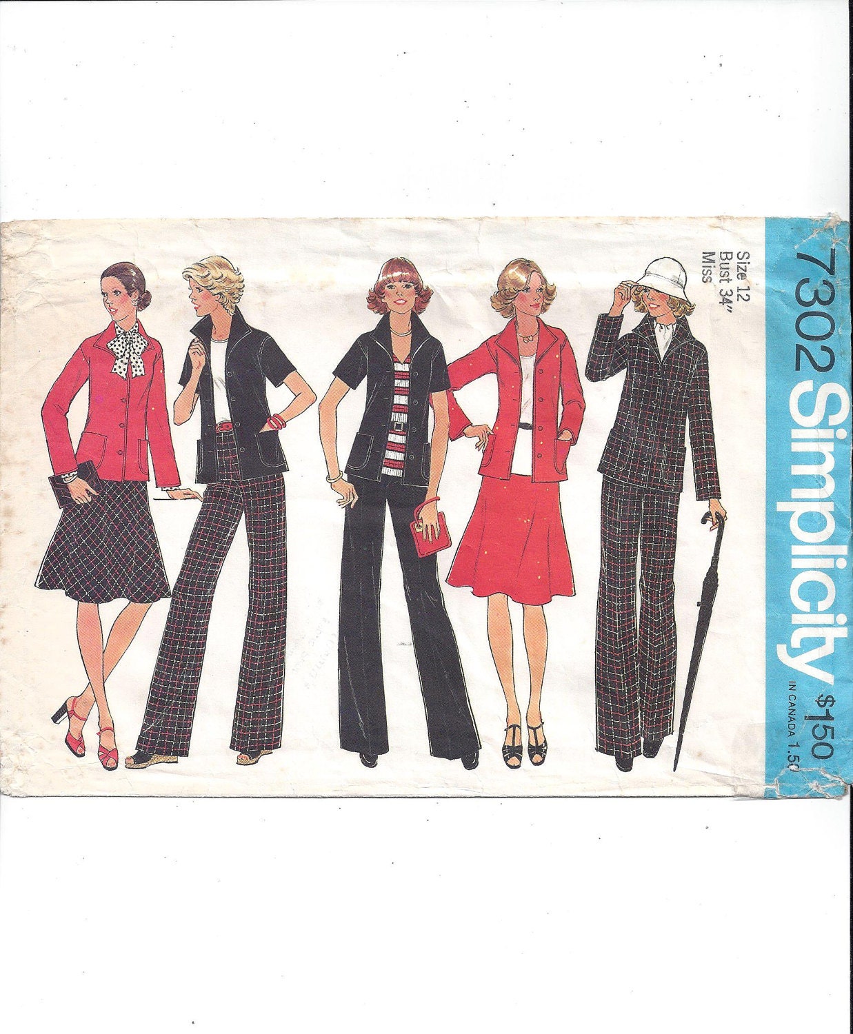 Simplicity 7302 Pattern for Misses' Unlined Jacket Pants - Etsy