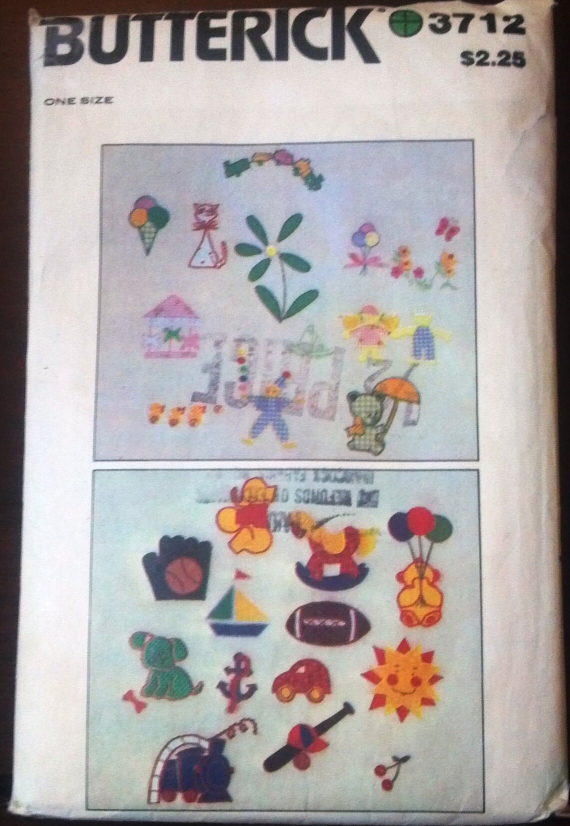 Butterick 3712 Pattern for Transfers for Appliques, Embroidery, From ...