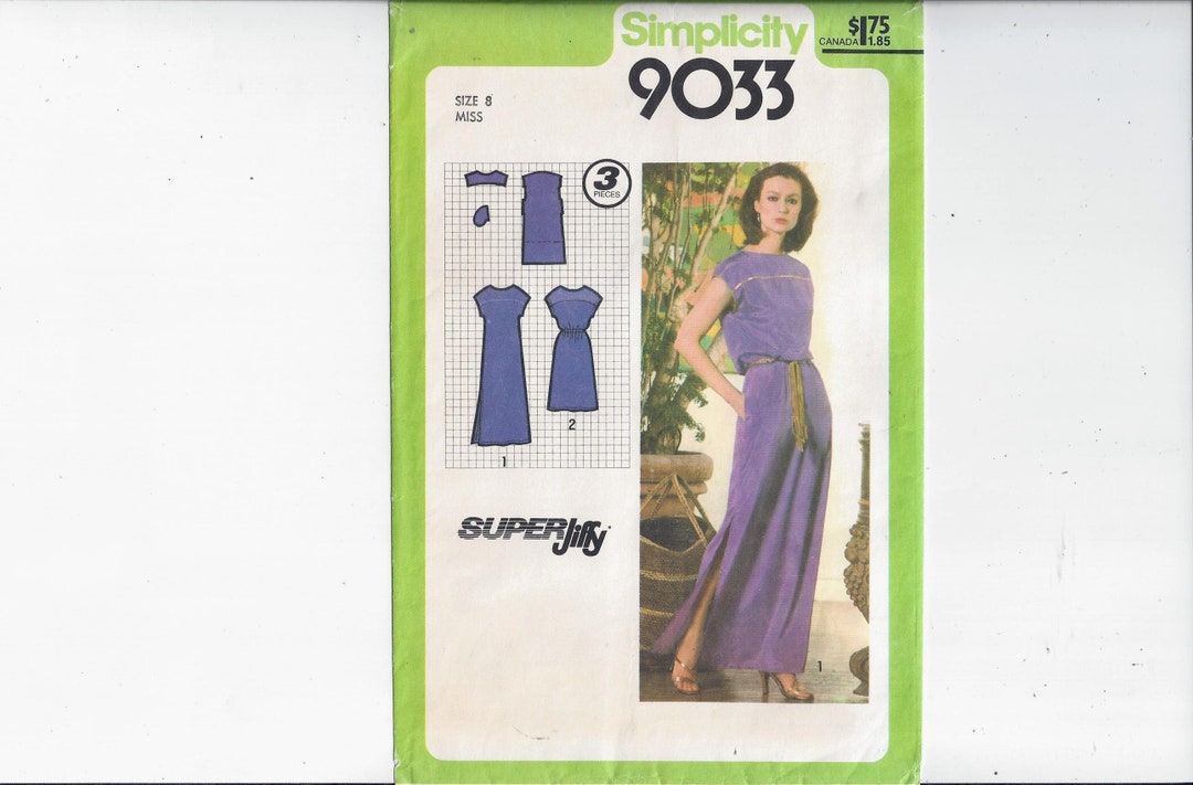 Simplicity 9033 Pattern for Misses' Super Jiffy Pullover Dress, Size 8 ...