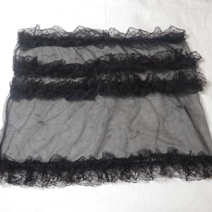 1940s Vintage Black Lace & Net Lingerie Piece for Bodice, Panties ...