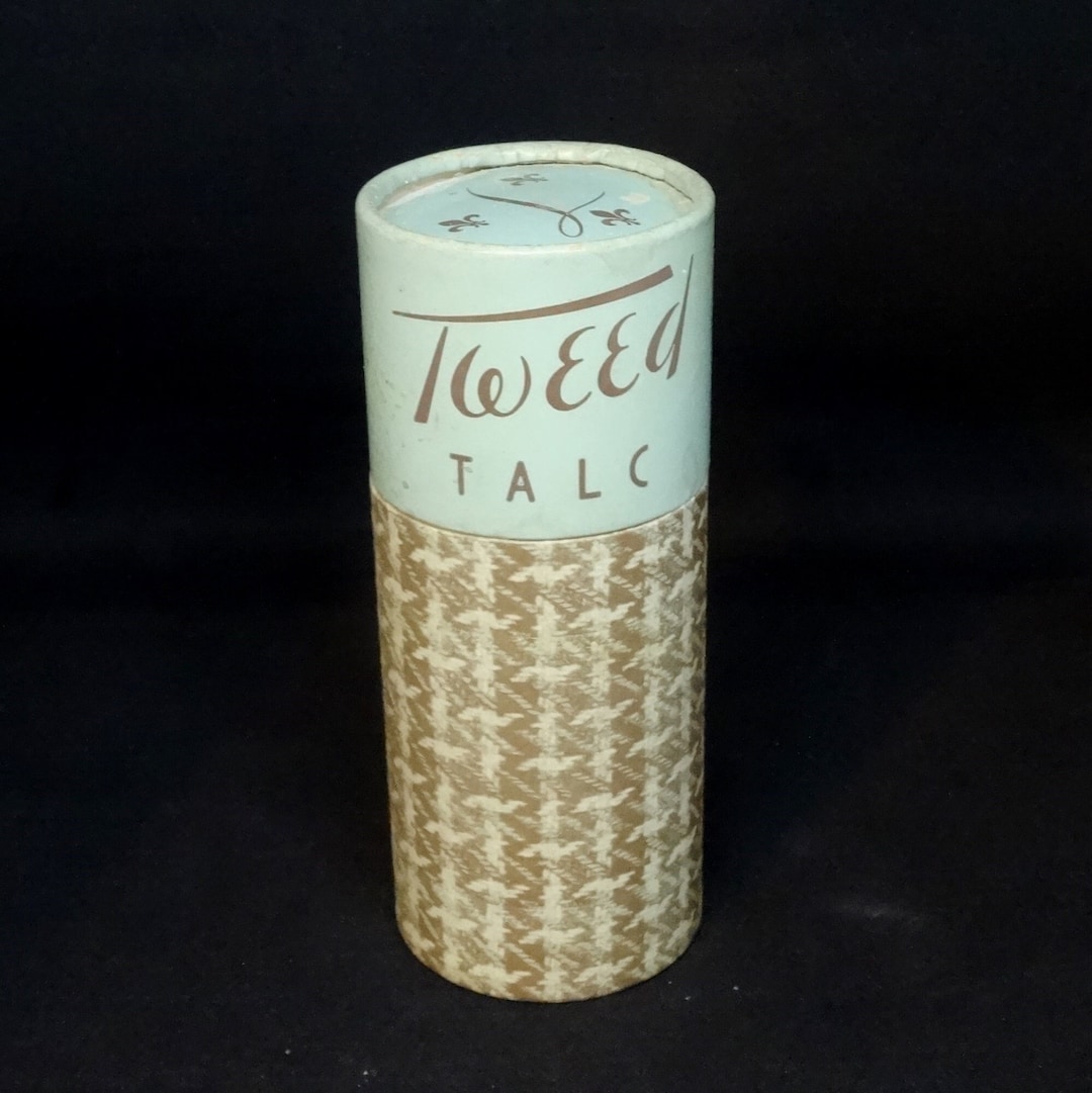Tweed Lentheric Talcum Powder, 2 Oz. About 50% Content, Cardboard ...