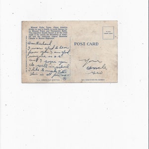 1940s Linen Postcard of Mineral Wells, Texas, Unposted but Hand Written ...