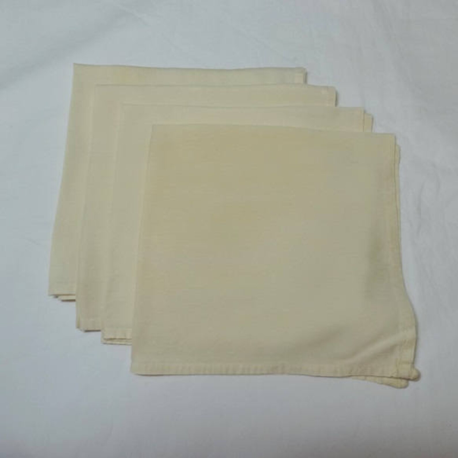 4 Vintage 1980s Linen Look Cream Color Dinner Napkins With | Etsy
