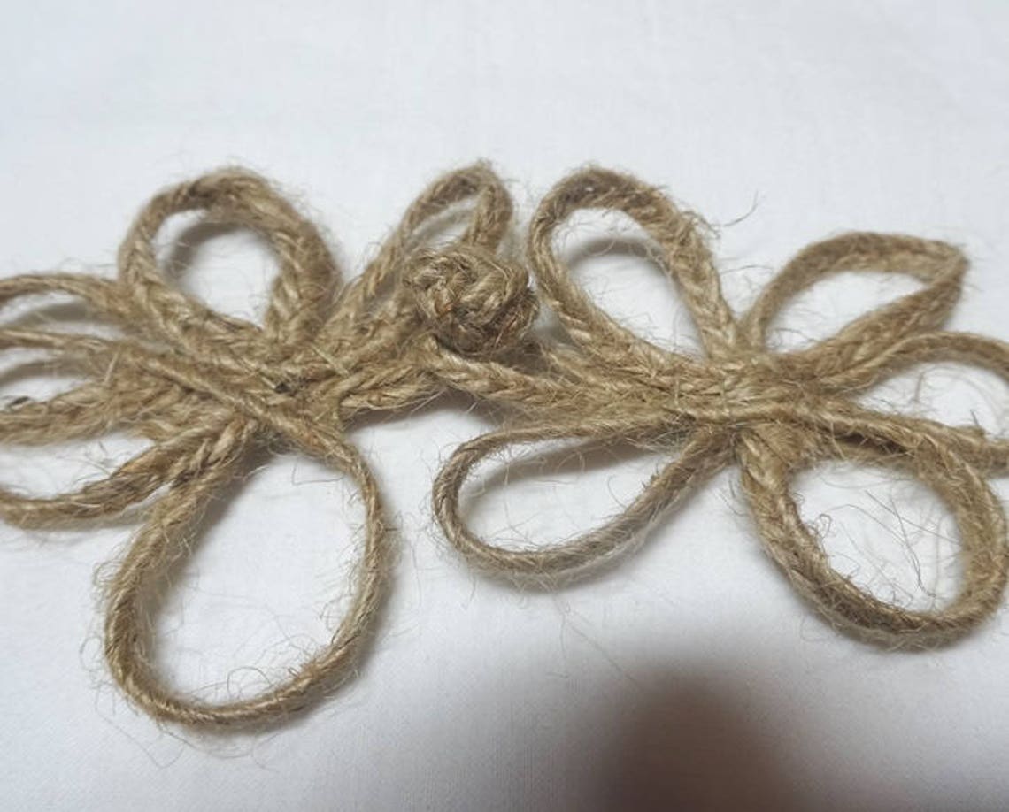Chinese Loop Frog Closure Fastener in Natural Jute 4 Inches - Etsy