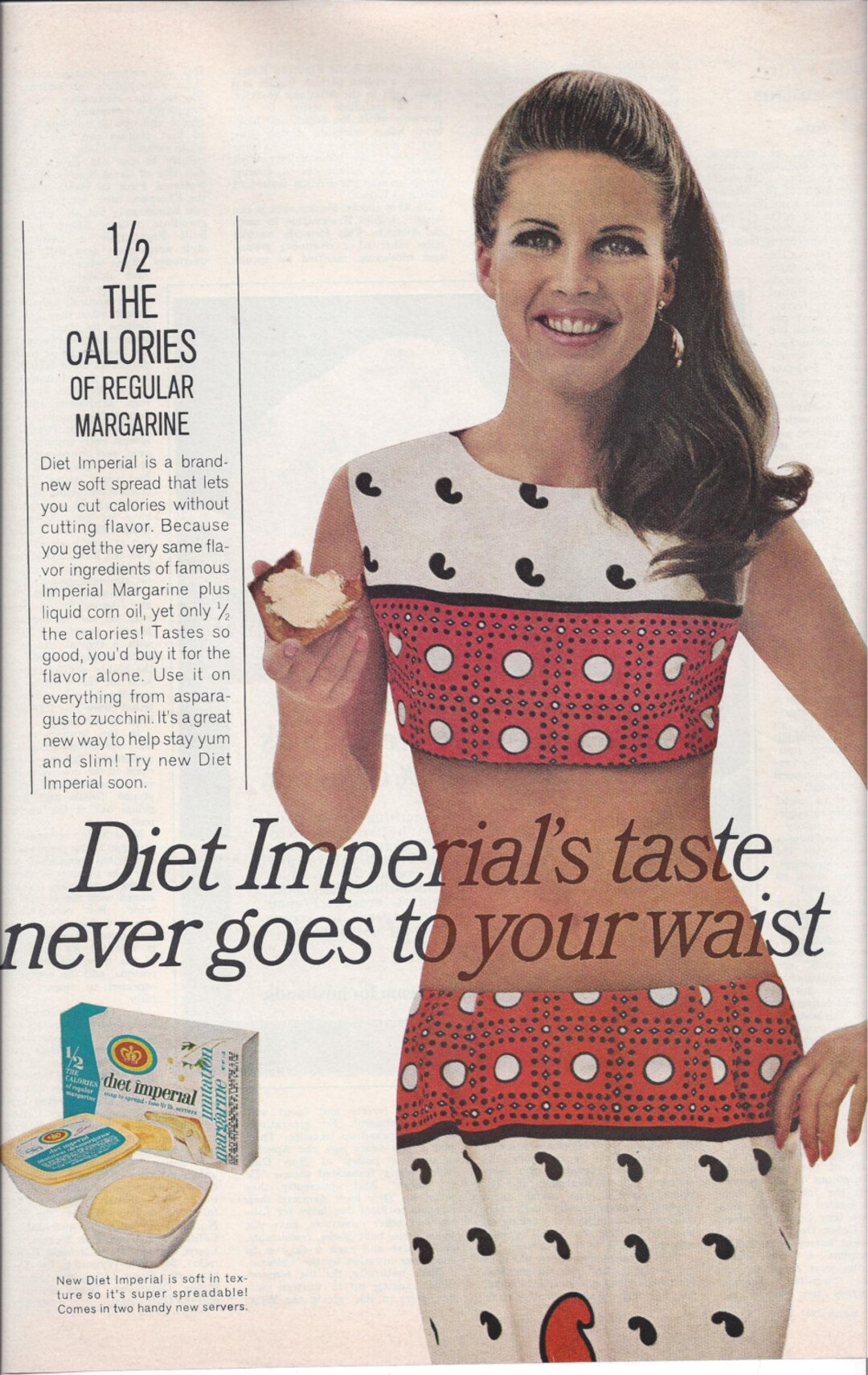 1967 Diet Imperial Margarine Ad From Mccall's Magazine Featuring Mod ...