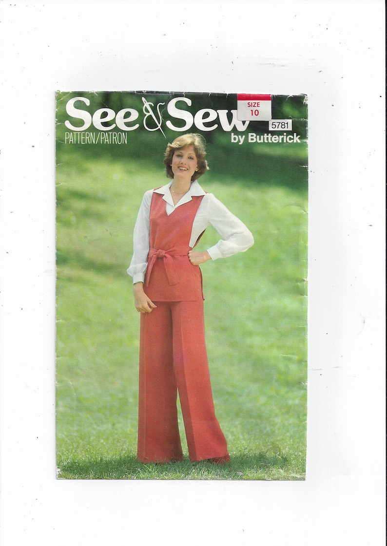 Butterick See & Sew 5781 Sewing Pattern for Misses' Top, Pants, Belt ...