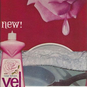 1967 Color Magazine Ad for Vel Rose Lotion Dish Detergent With Hammond ...