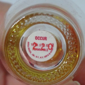 Vintage AVON Occur Cologne, .5 Ounce, 45% Content, Red Cap, Label on ...