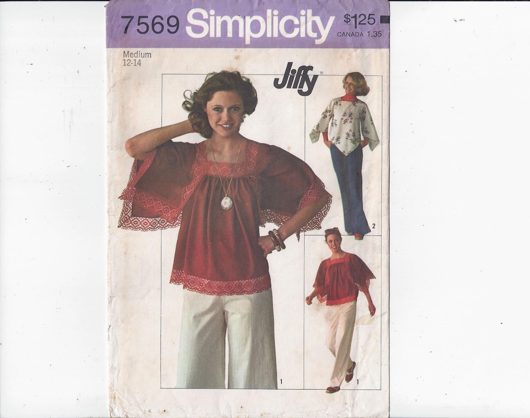Simplicity 7569 Pattern for Misses' Jiffy Pullover Tops, 2 Styles, Size ...