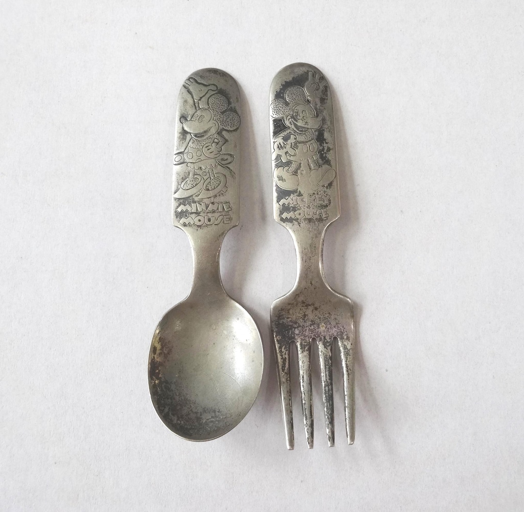 Vintage Minnie & Mickey Mouse Child's Silverware by Fairfield ...