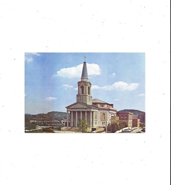 1970s Knoxville Postcard of First Baptist Church Color Print - Etsy