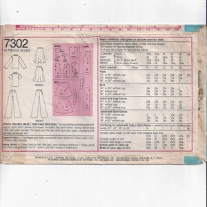 Simplicity 7302 Pattern for Misses' Unlined Jacket, Skirt, Size 12 ...