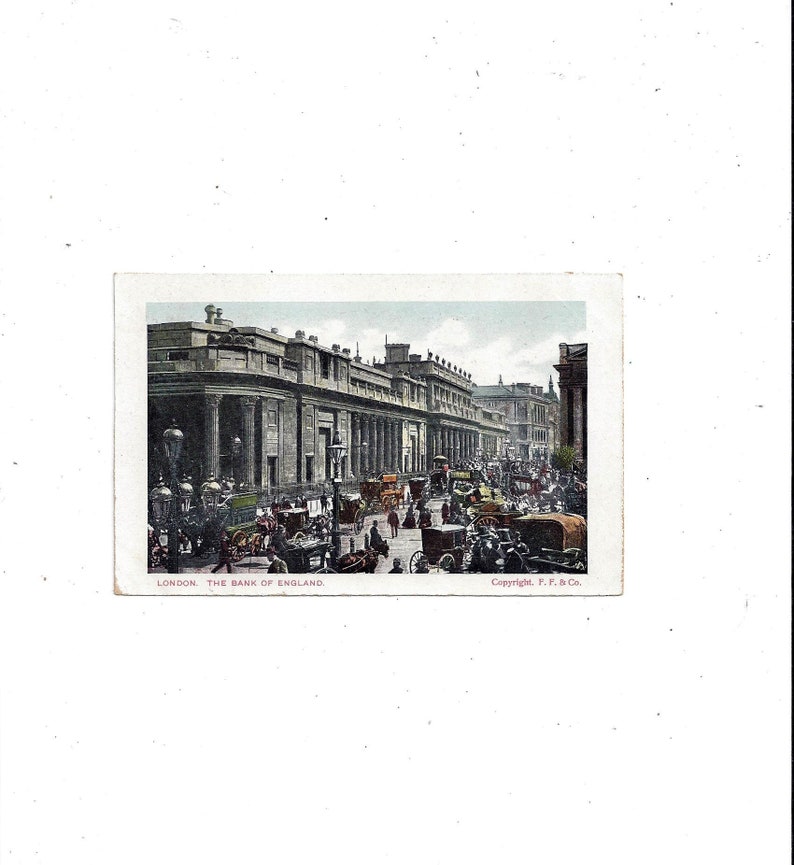 Late 1800s Postcard of the Bank of England, London, Victorian Era ...
