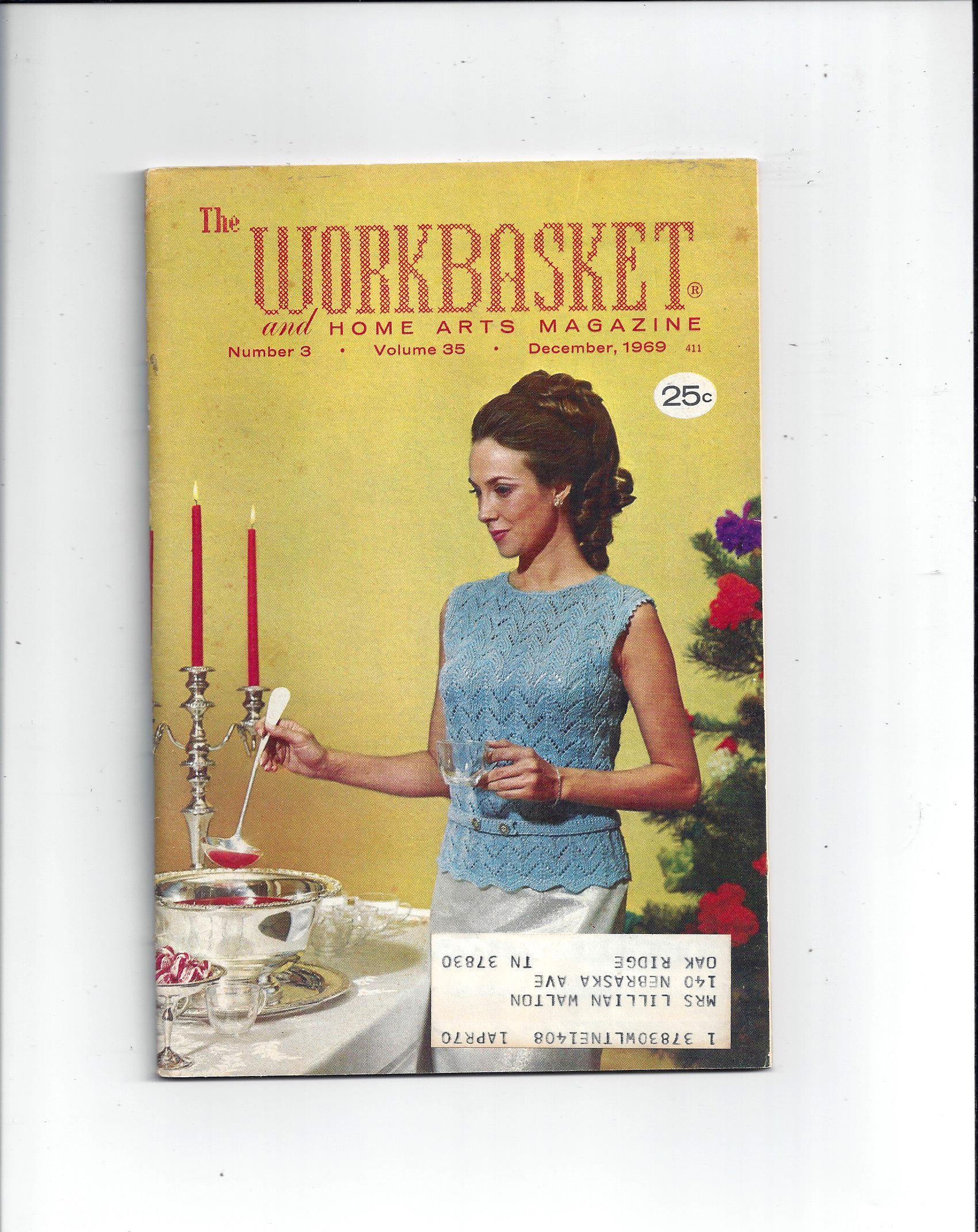 Workbasket & Home Arts Magazine, December 1969, Home Knitting, Crochet ...